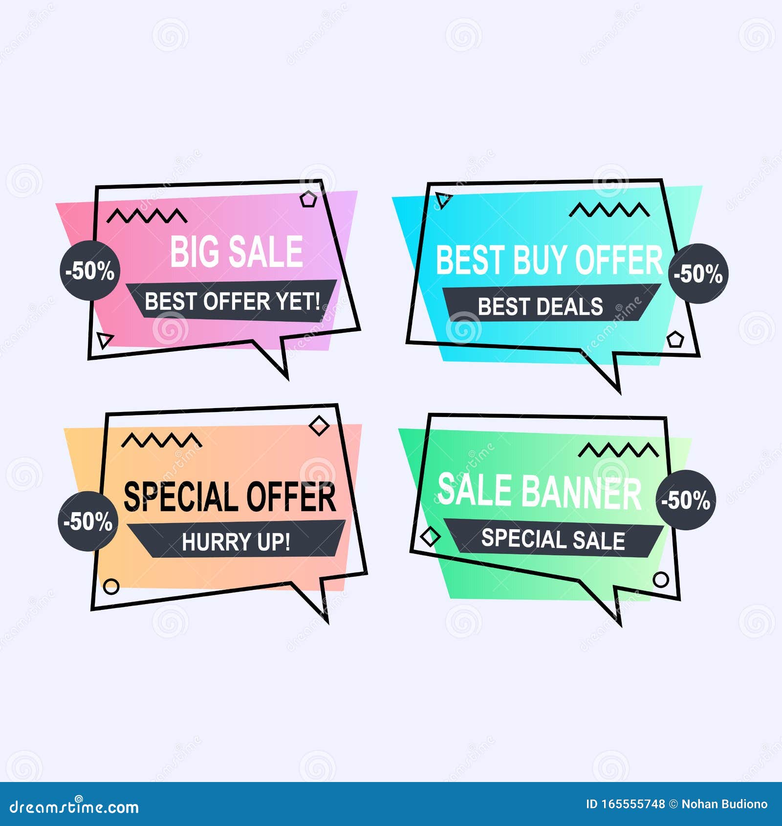 Sale Discount Set Special Offer with Gradient Color for Poster, Banner ...