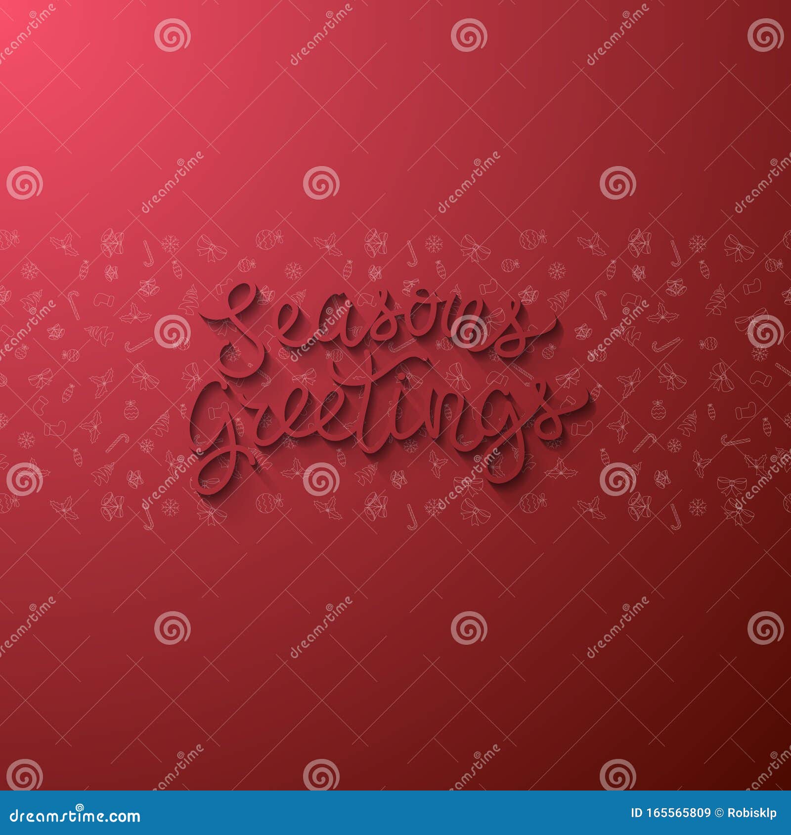 Festive Holiday Hand Lettered Seasons Greetings Typography Design Stock ...