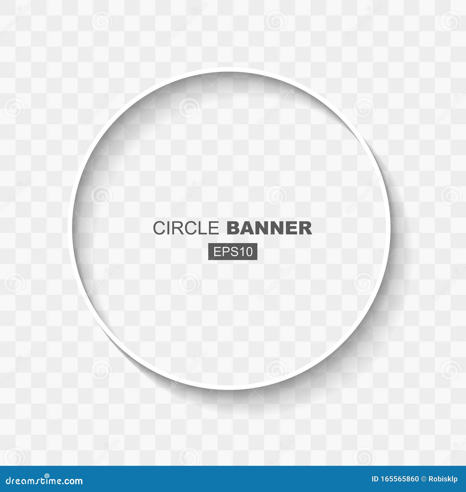 White Abstract Circle Banner Template Stock Vector - Illustration of ...