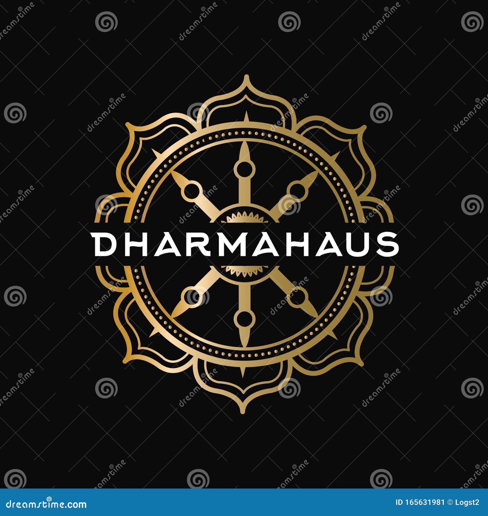 Dharma Vector Logo. Dharma Illustration. Dharma Wheel Logo. Dharma ...