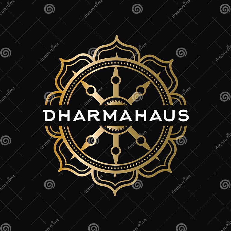 Dharma Vector Logo. Dharma Illustration. Dharma Wheel Logo. Dharma ...