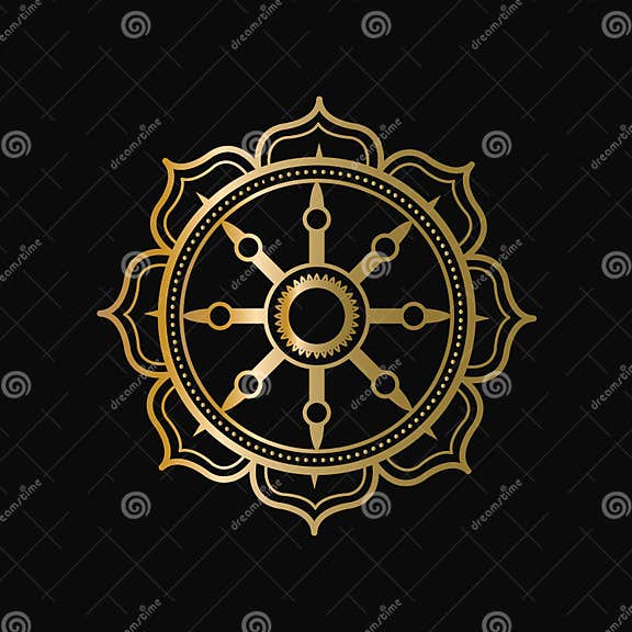 Dharma Vector Logo. Dharma Illustration. Dharma Wheel Logo. Dharma ...