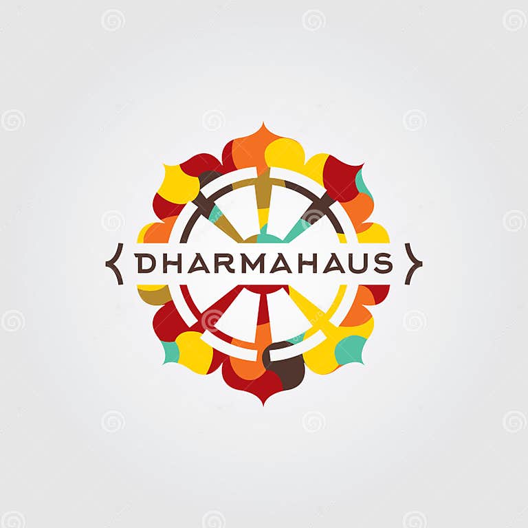 Dharma Vector Logo. Dharma Illustration. Dharma Wheel Logo. Dharma ...