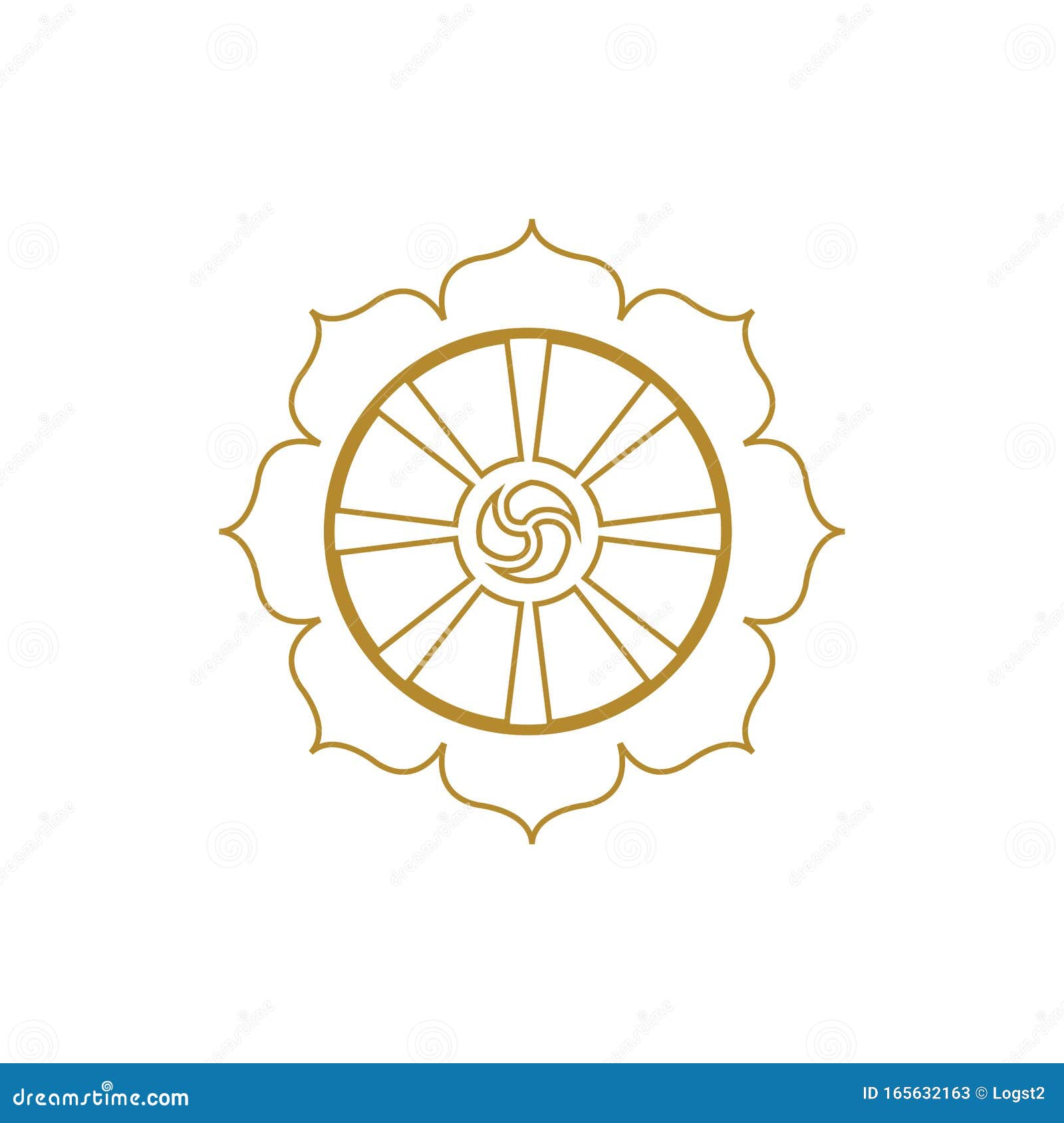 Dharma Vector Logo. Dharma Illustration. Dharma Wheel Logo. Dharma ...