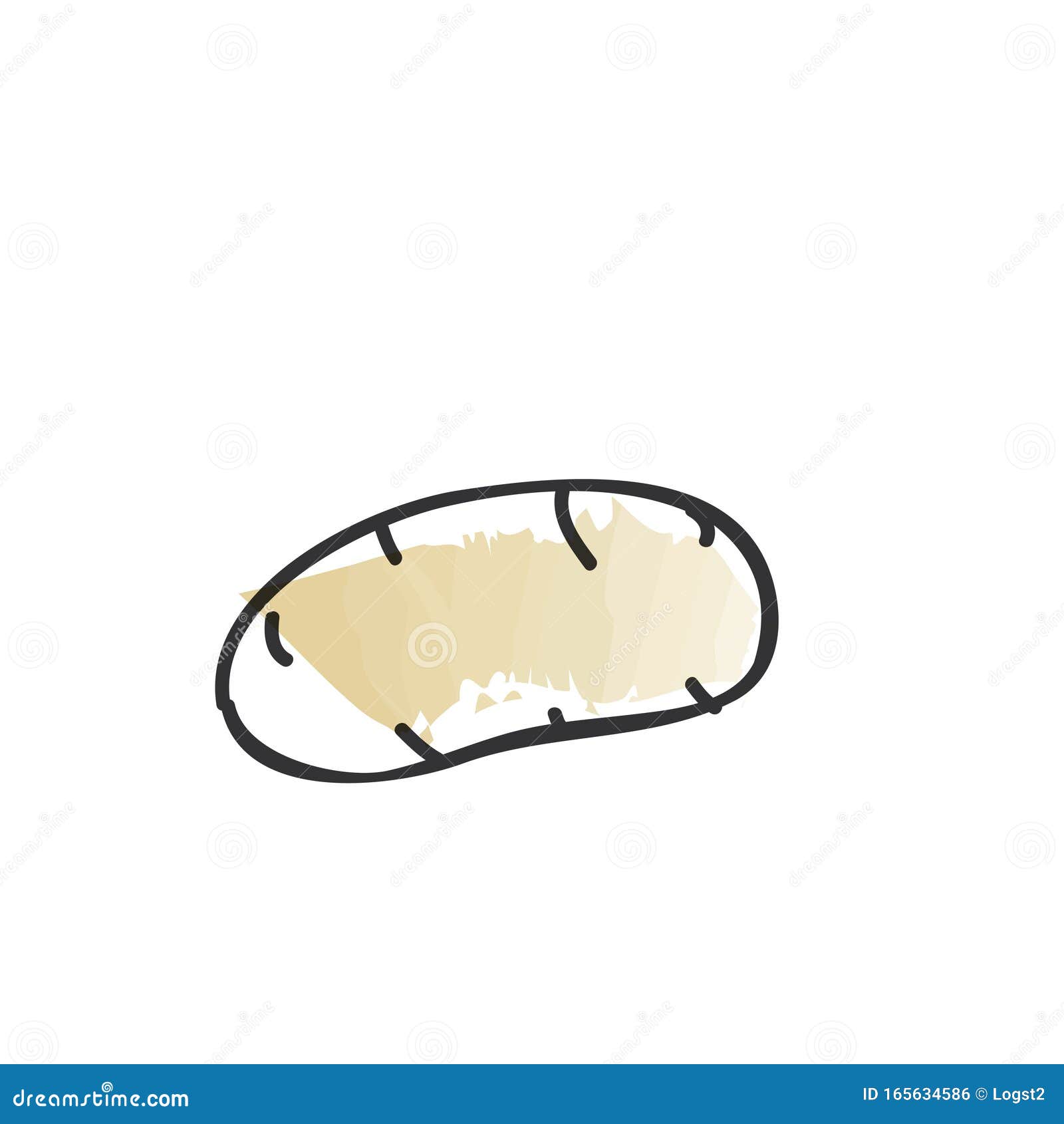 Linear Tuber Icon From Fruits And Vegetables Outline Collection. Thin ...