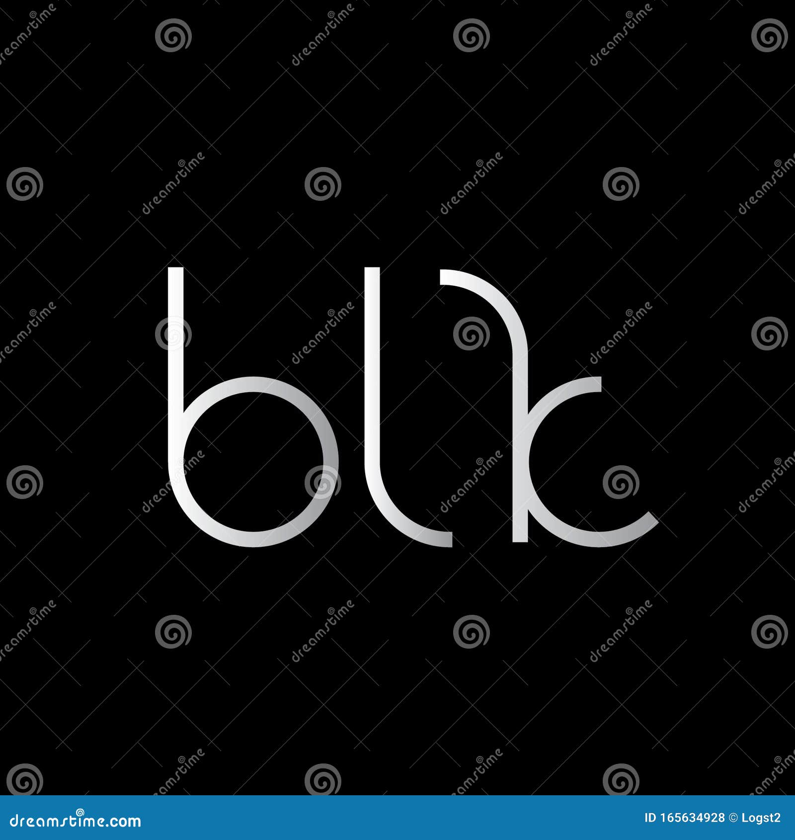 BLK Letters Vector Logo. B,L,K Letters Emblem. Stock Vector ...