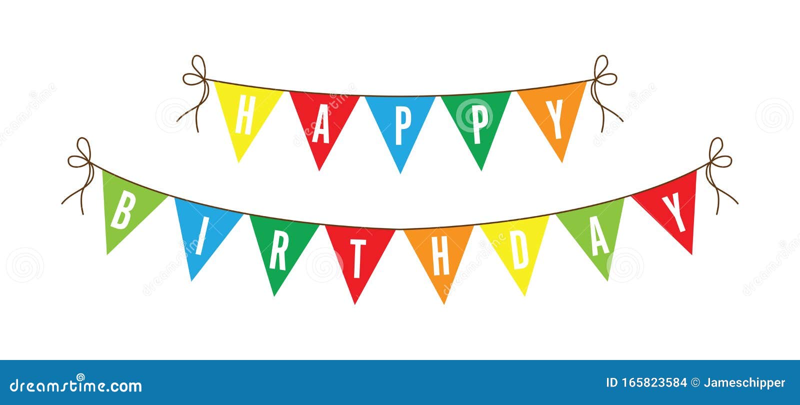Happy Birthday Colourful Bunting Background Stock Vector - Illustration ...