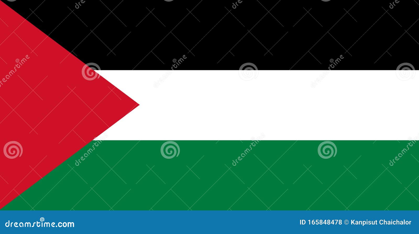 National Palestine Flag, Official Colors and Proportion Correctly ...