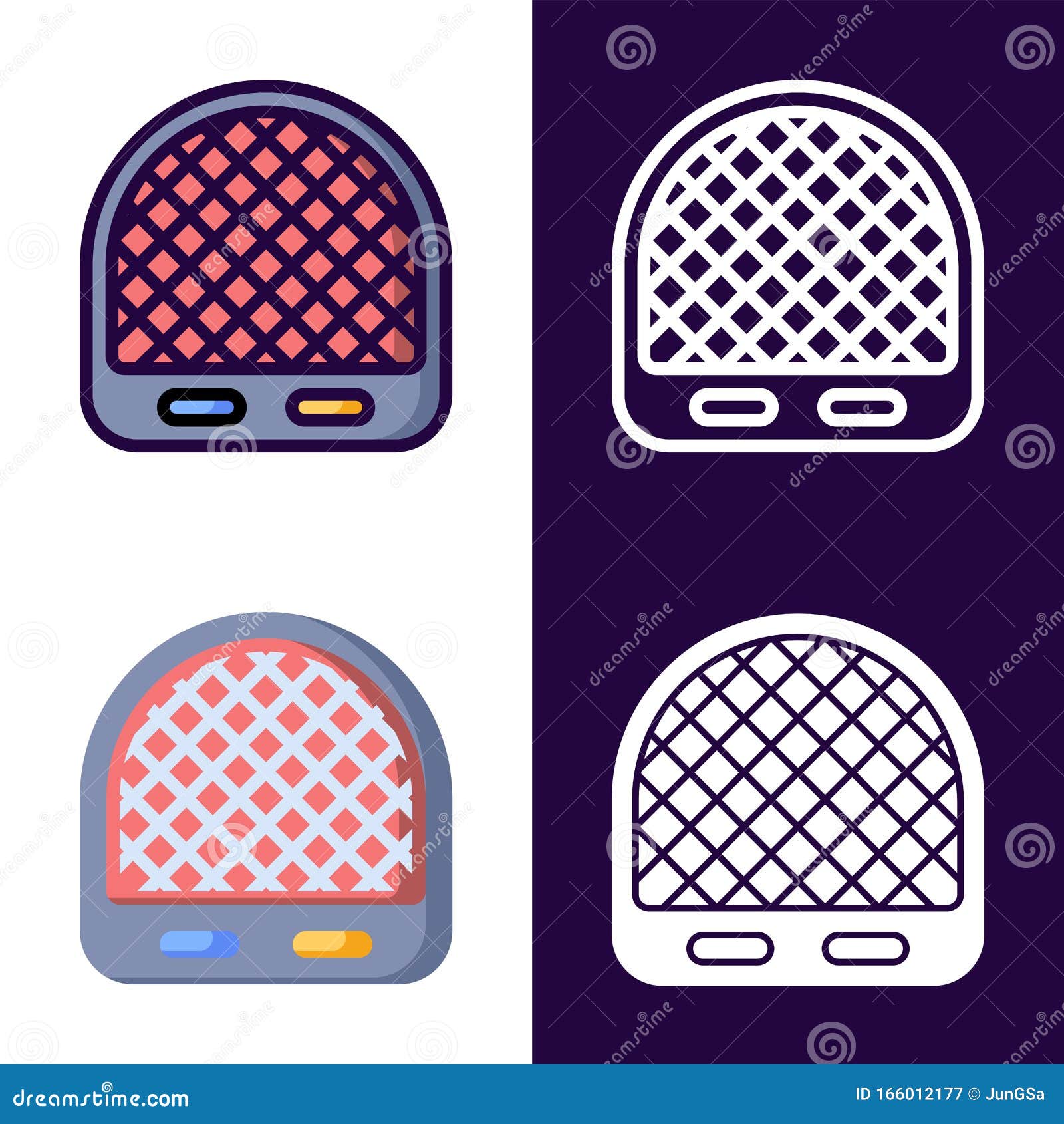 Room Heater Icon Set - Home Appliance Stock Vector - Illustration of ...