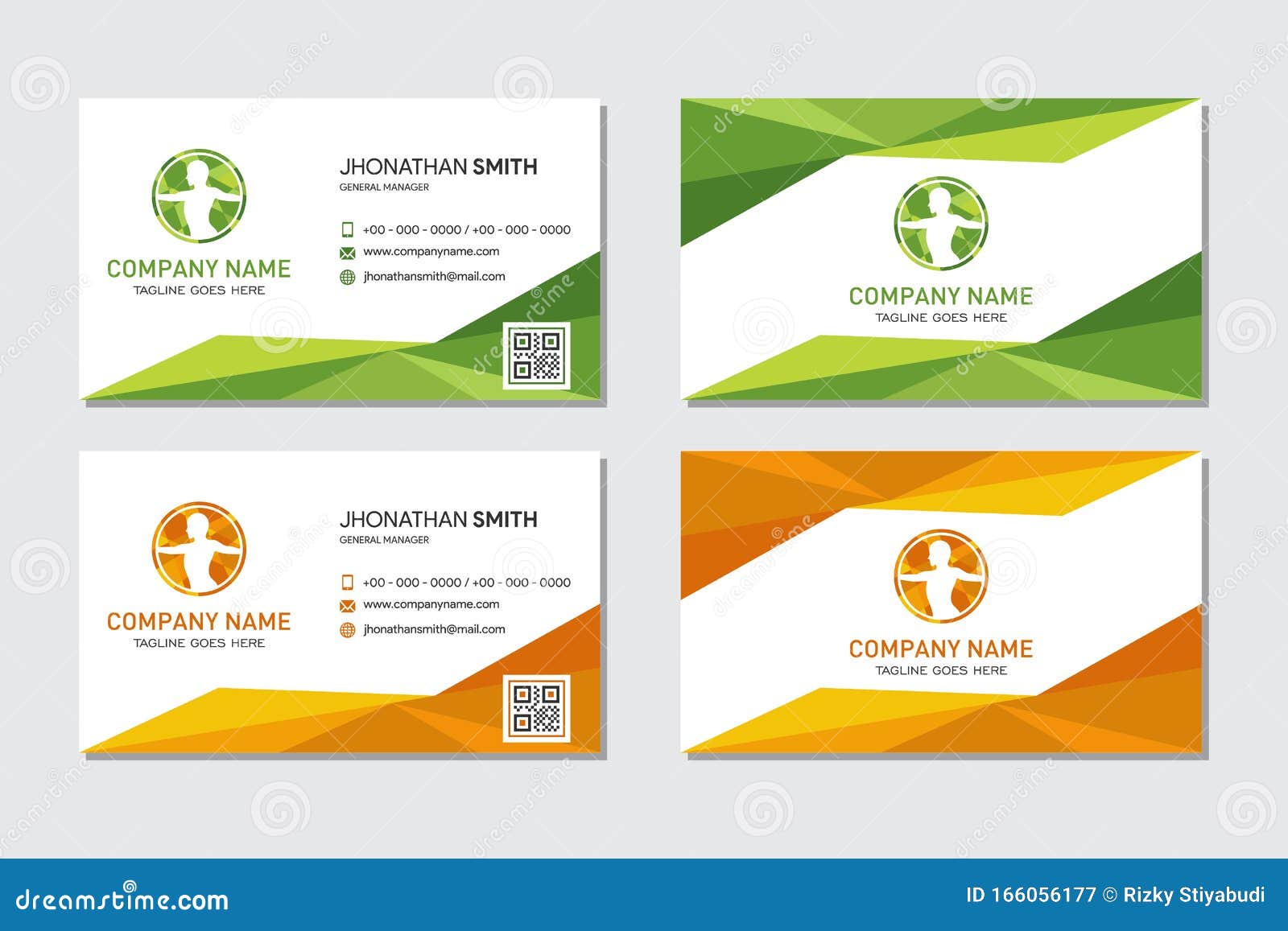 Abstract Modern Triangle Business Card, Name Card Design Template Stock ...