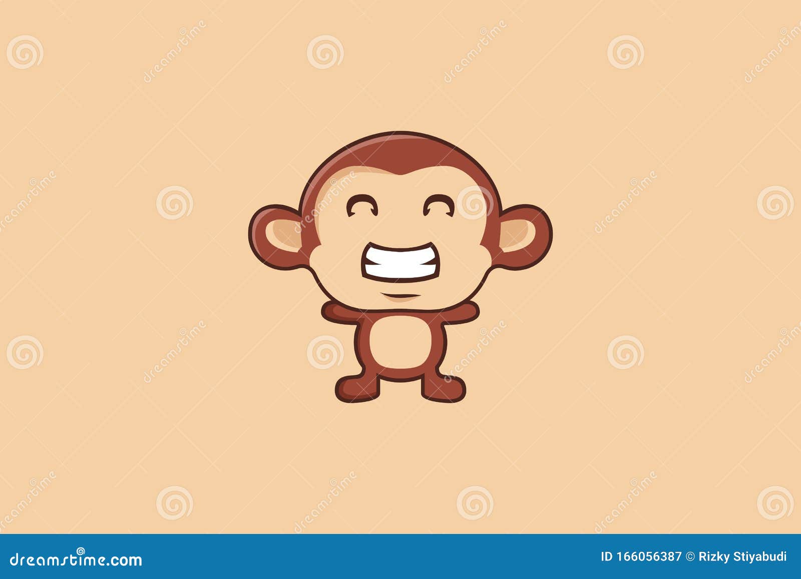 Monkey Feel Good And Bad Practice In Use Toilet. Vector Illustration ...