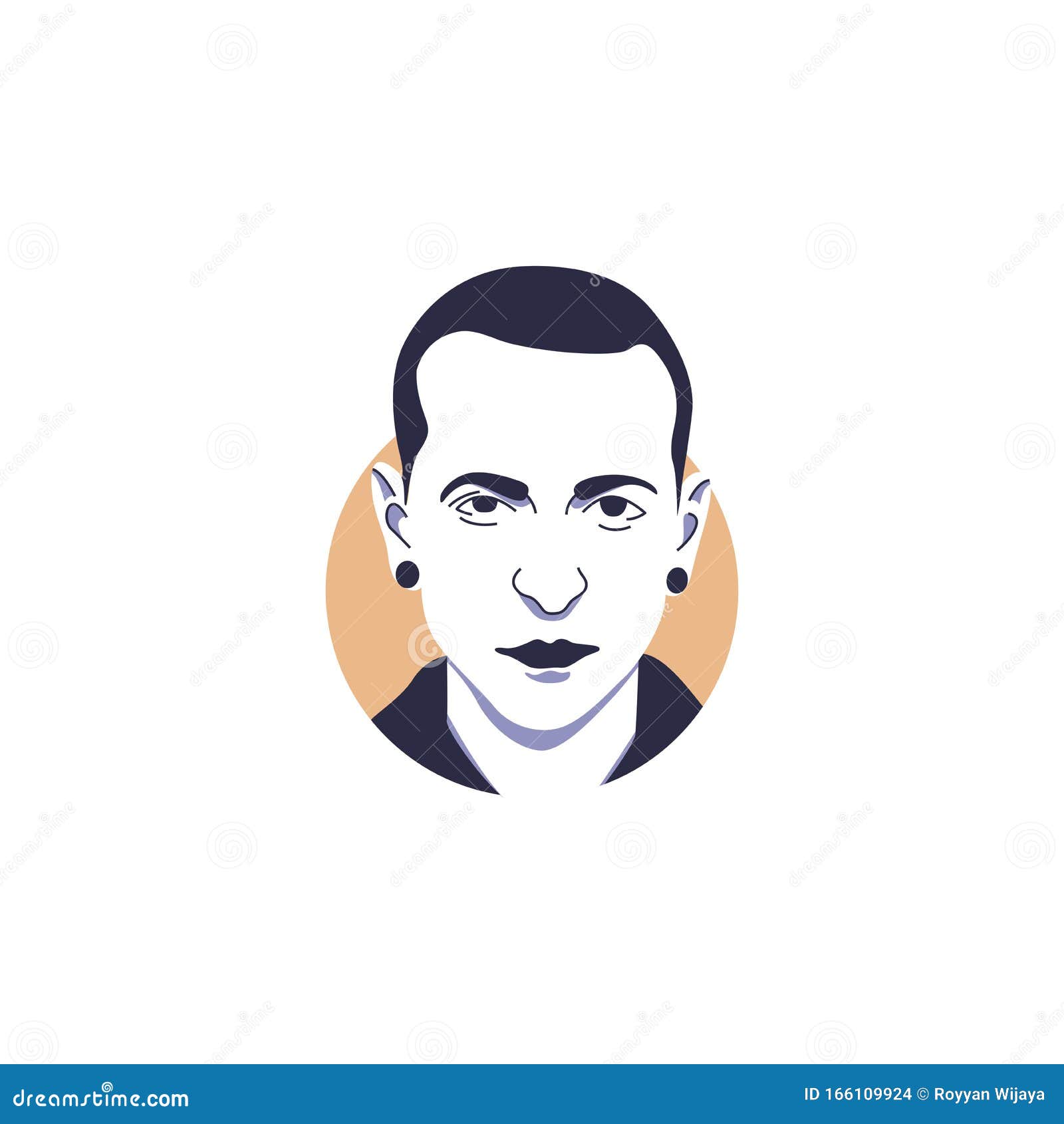 Chester Bennington Face Portrait Vector Illustration Editorial Stock ...