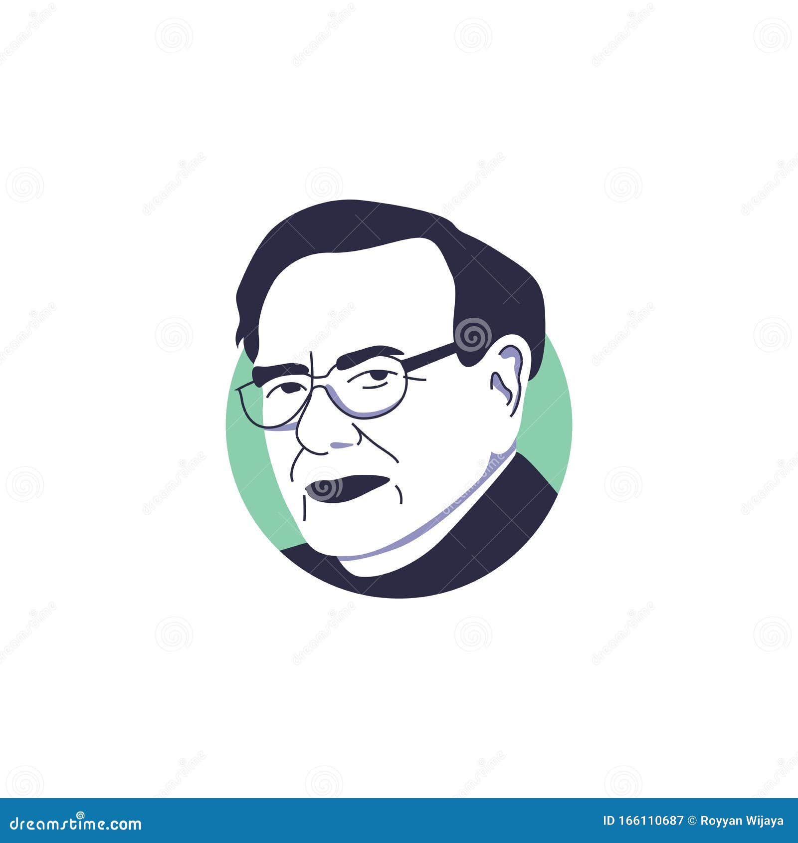 Warren Buffet Face Portrait Vector Illustration Editorial Photography ...