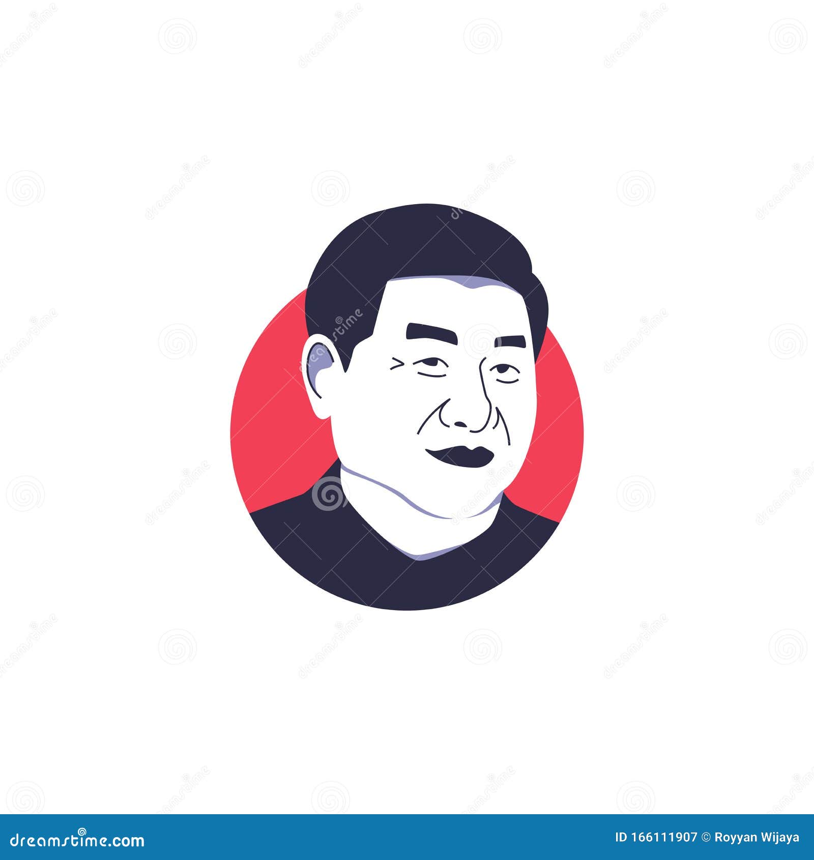 Xi Jinping Face Portrait Vector Illustration Editorial Photography ...