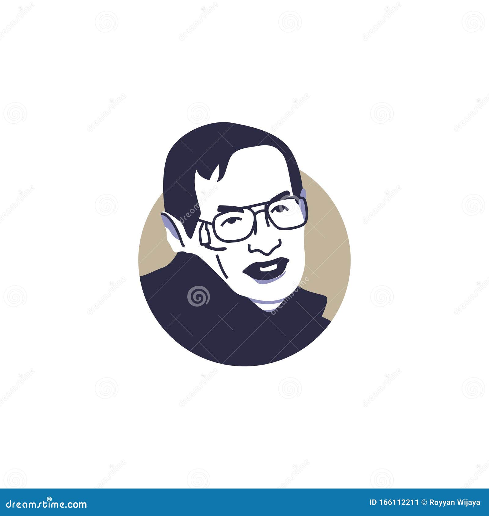 Stephen Hawking Face Portrait Vector Illustration Editorial Photo ...
