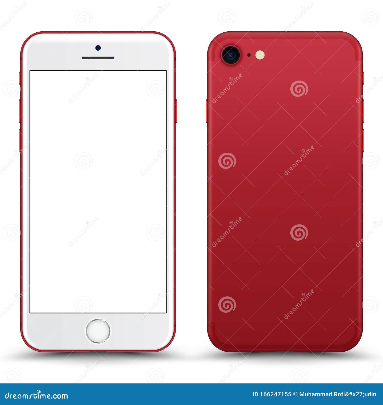 Red Smartphone stock illustration. Illustration of technology - 166247155