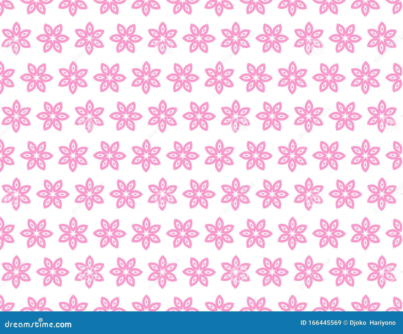 Flower Pink Wallpaper Art Design Vector Illustration Seamless Stock ...