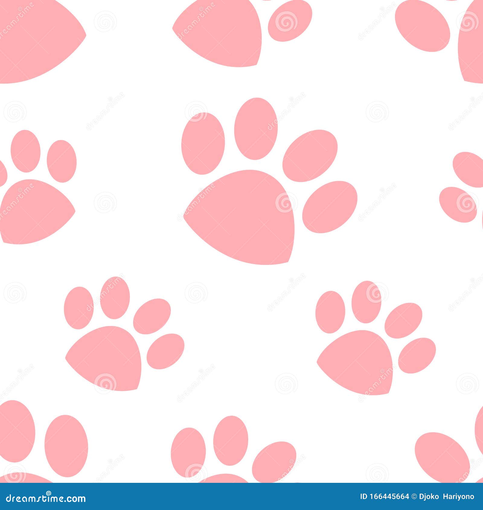 Paw Pet Animal Cute Vector Design Cartoon. Vector Illustration Seamless ...