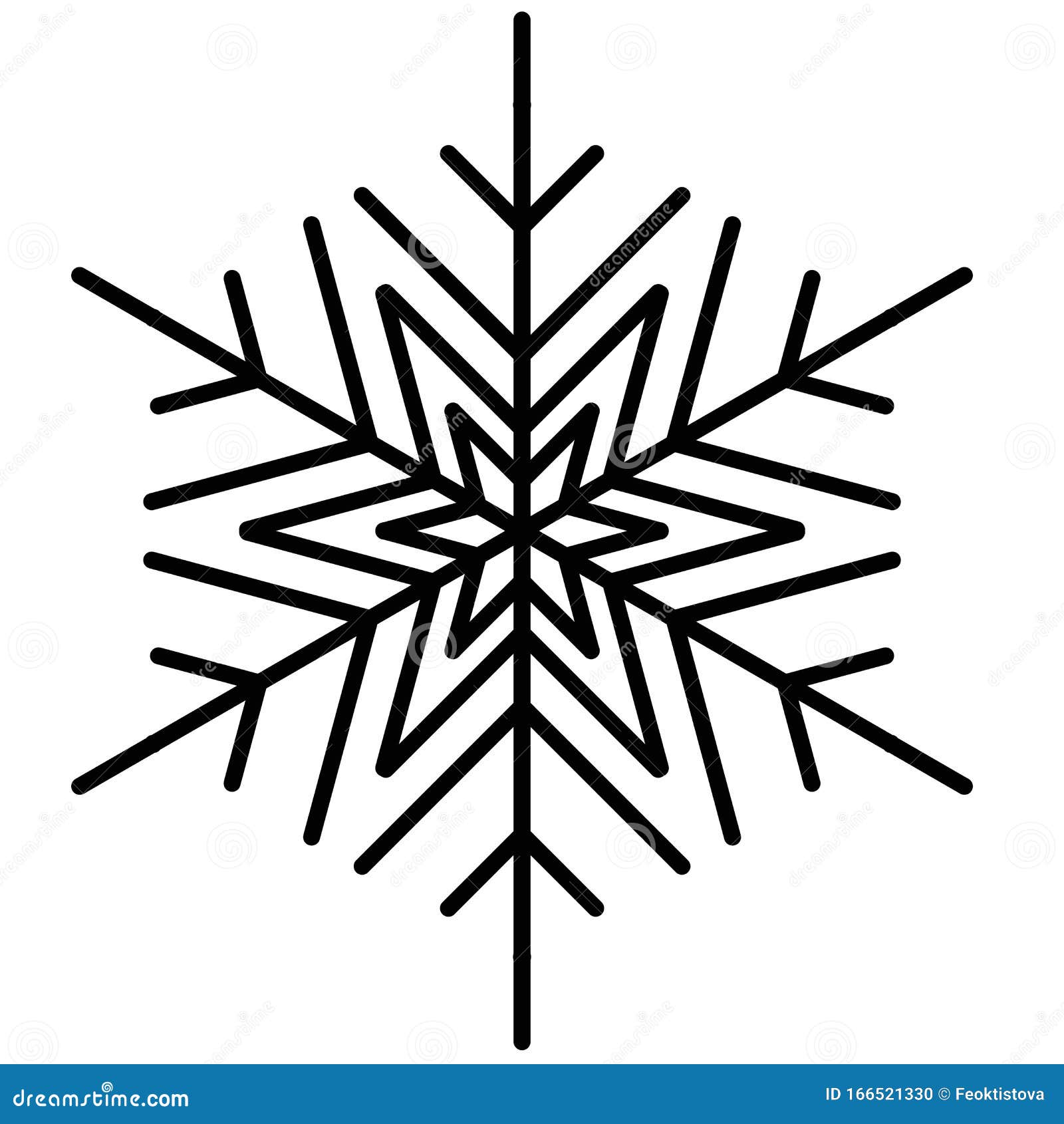 Vector Snowflake Icon. Illustration for Web Stock Vector - Illustration ...