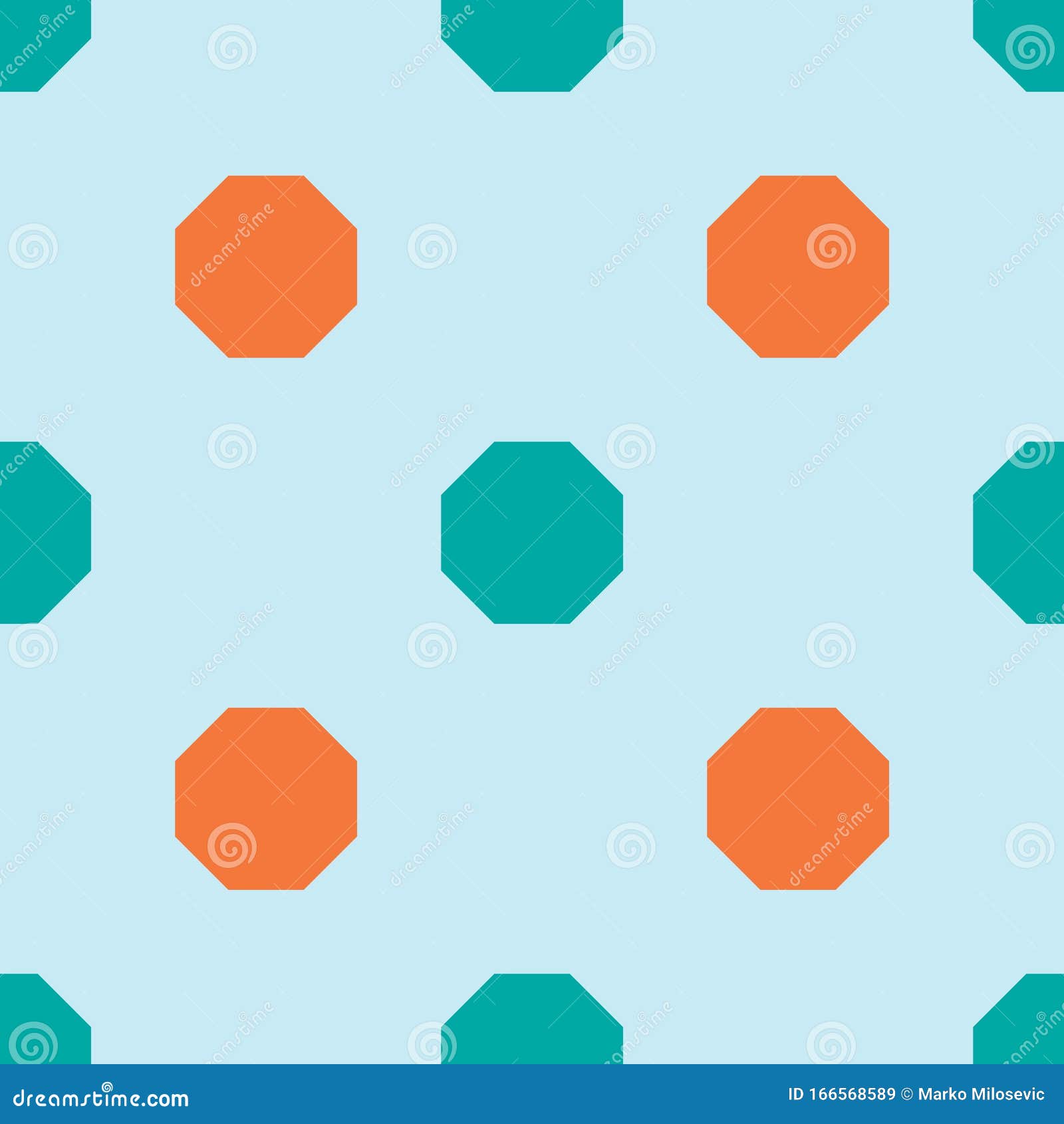Seamless Geometric Pattern with Octagon Stock Vector - Illustration of ...