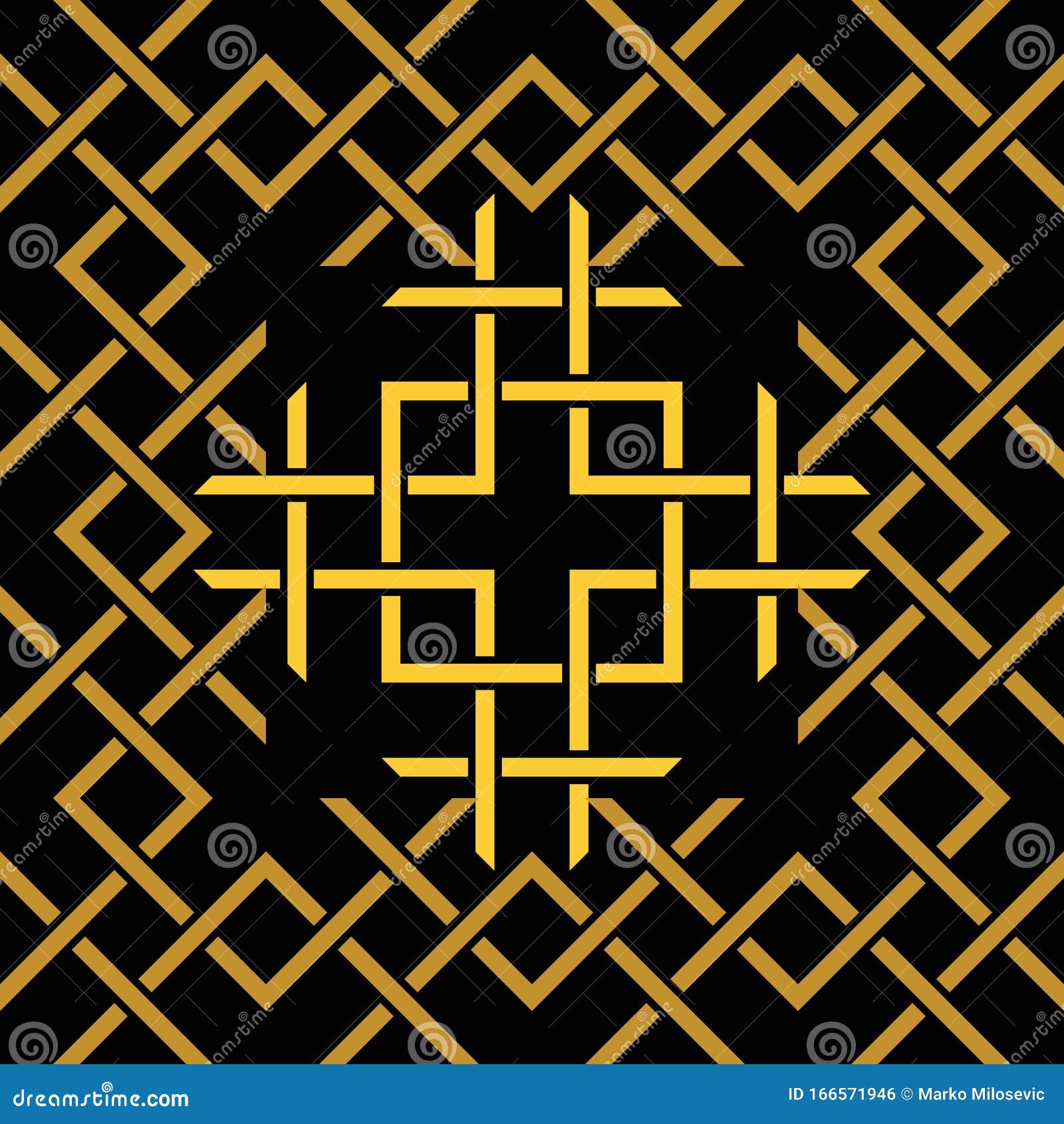 Abstract Geometric Background with Square Line Stock Vector ...