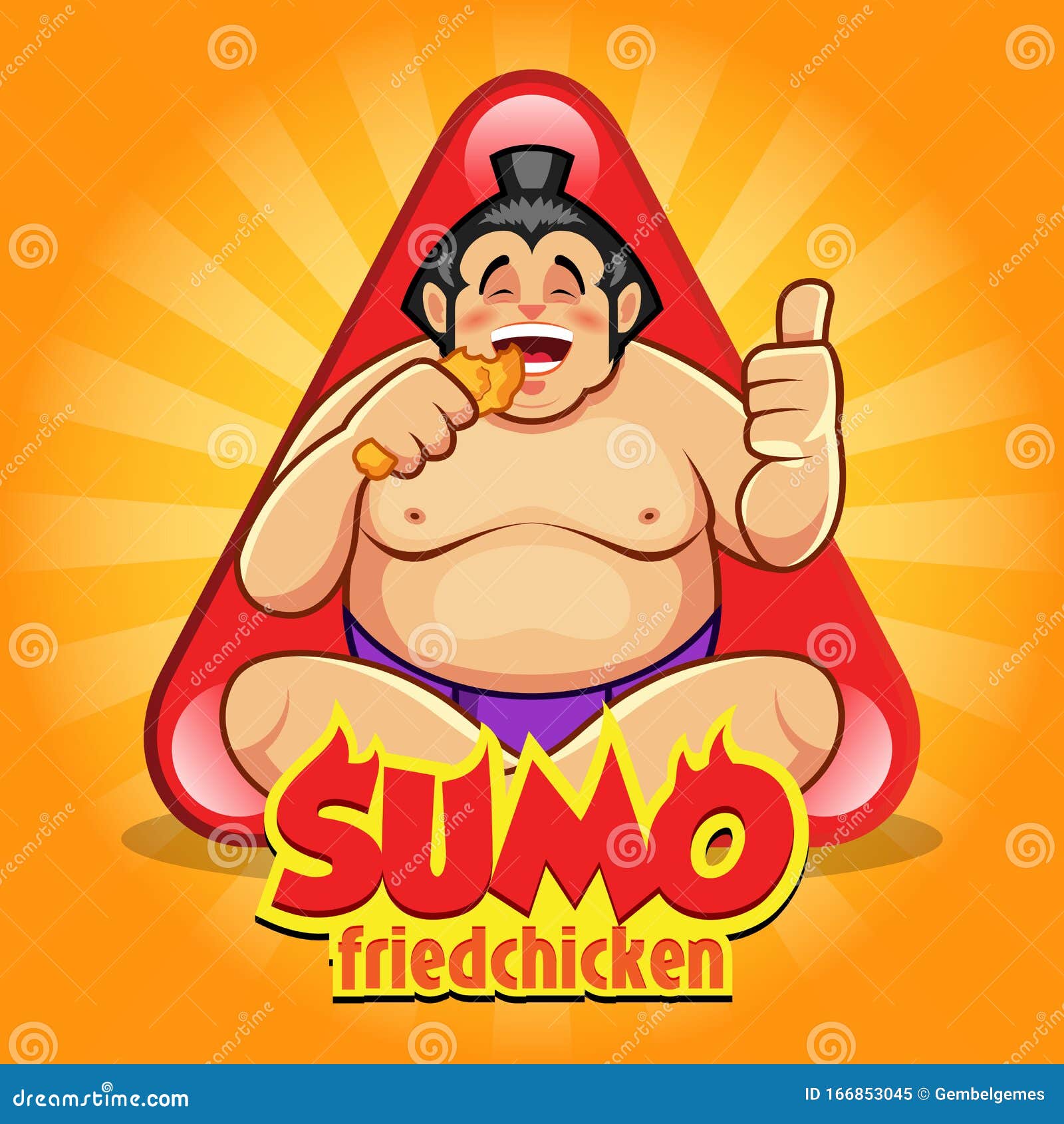 Text Sumo With Sumo Cartoon Vector | CartoonDealer.com #87711281