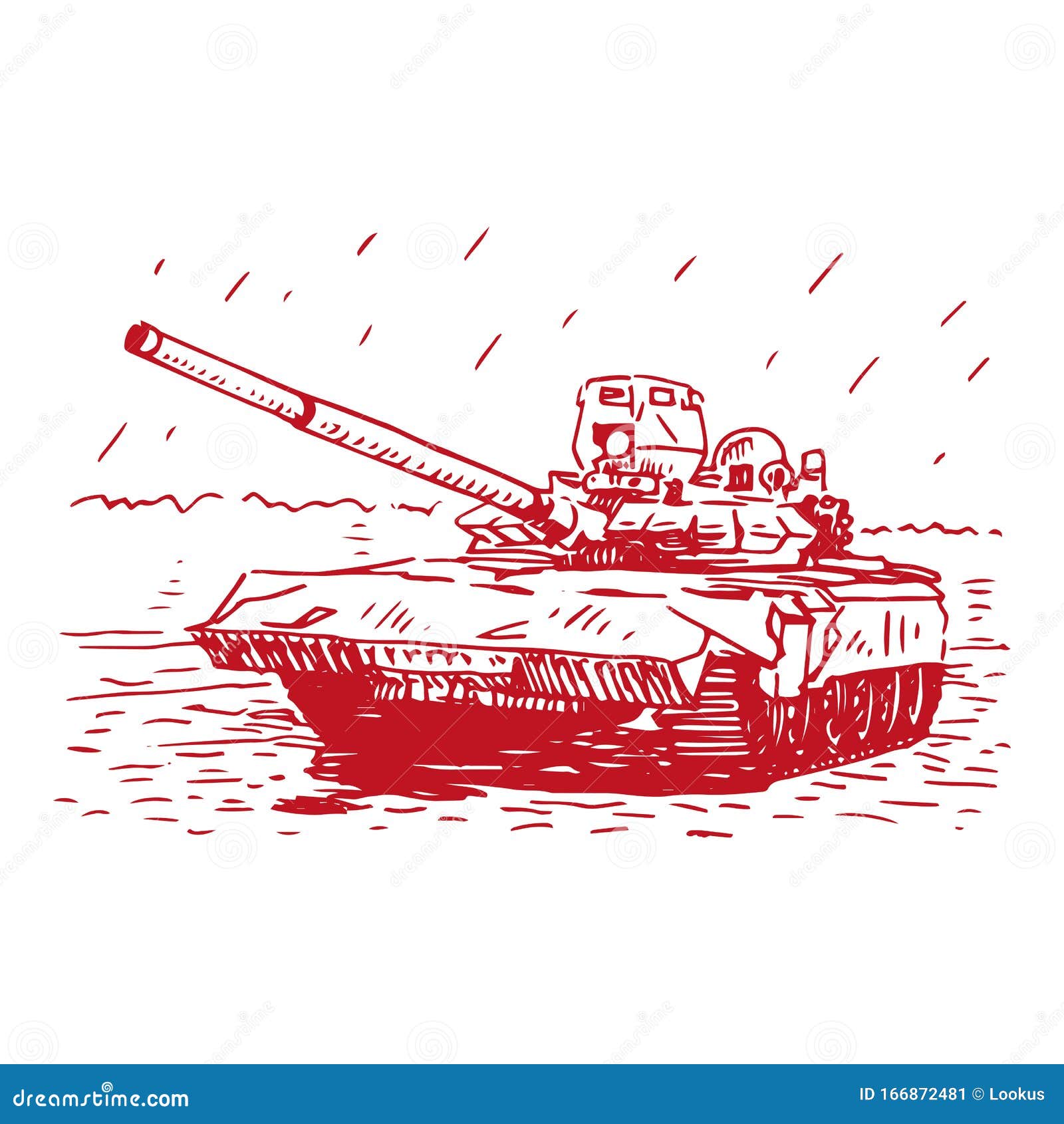Tank T-72 stock illustration. Illustration of armor - 166872481