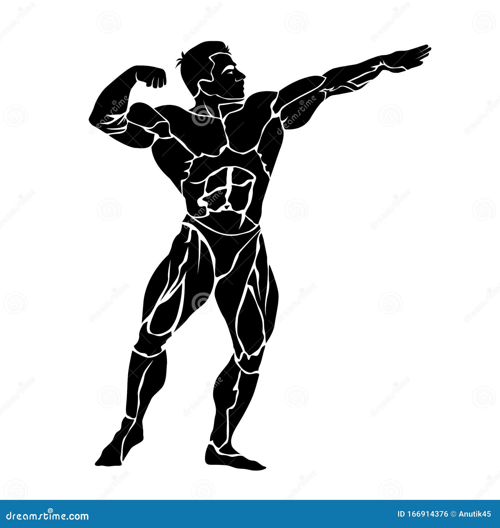 Bodybuilding, vector icon stock vector. Illustration of bodybuilding ...