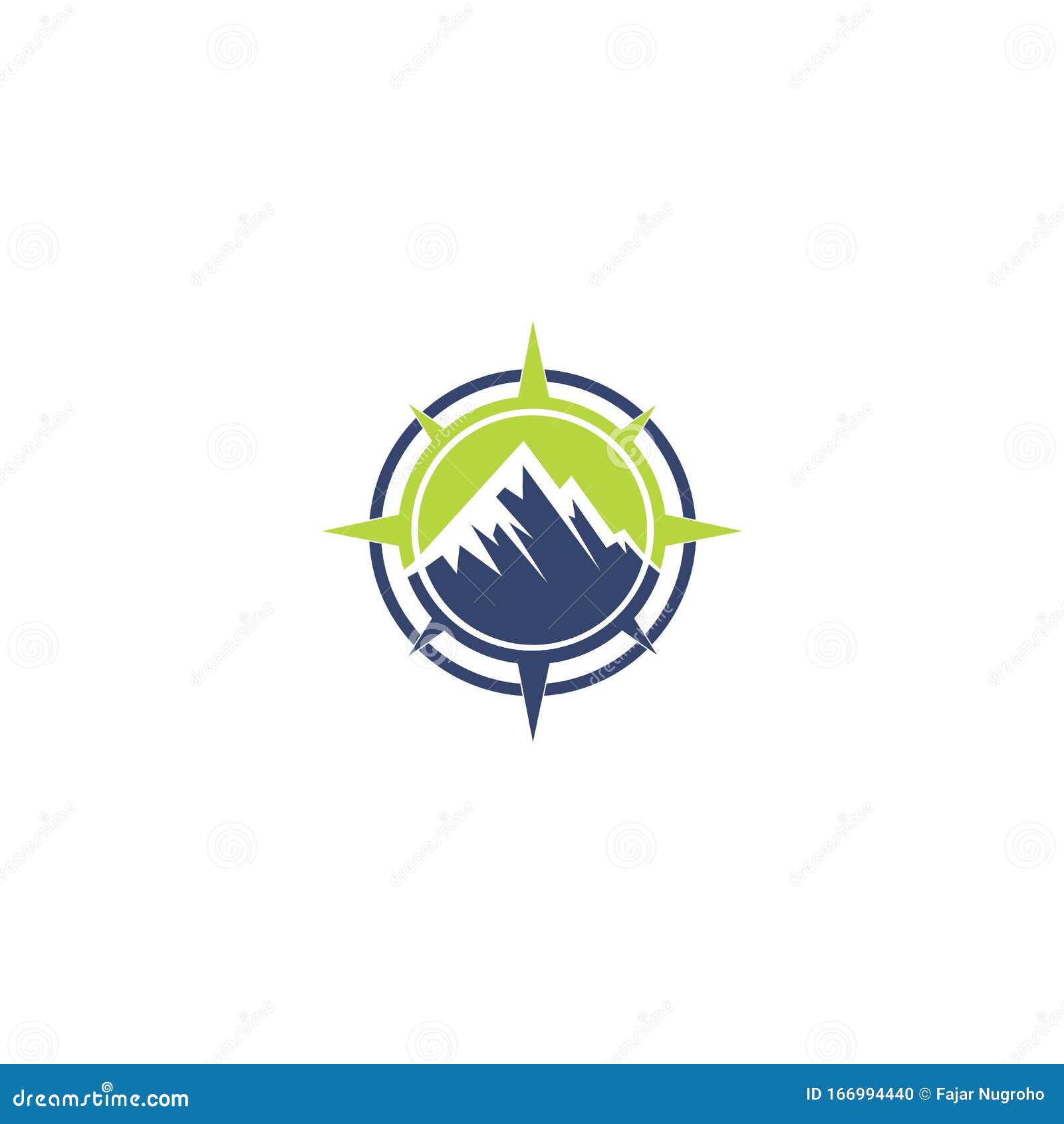 Mountain Compass Rope Climbing Adventure Outdoor Logo Design Vector ...