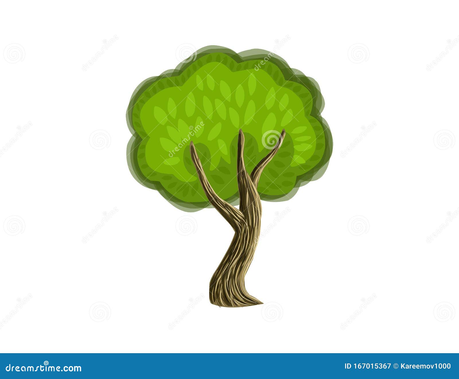 Vibrant Tree Cartoon Logo Design Stock Vector - Illustration of banyan ...