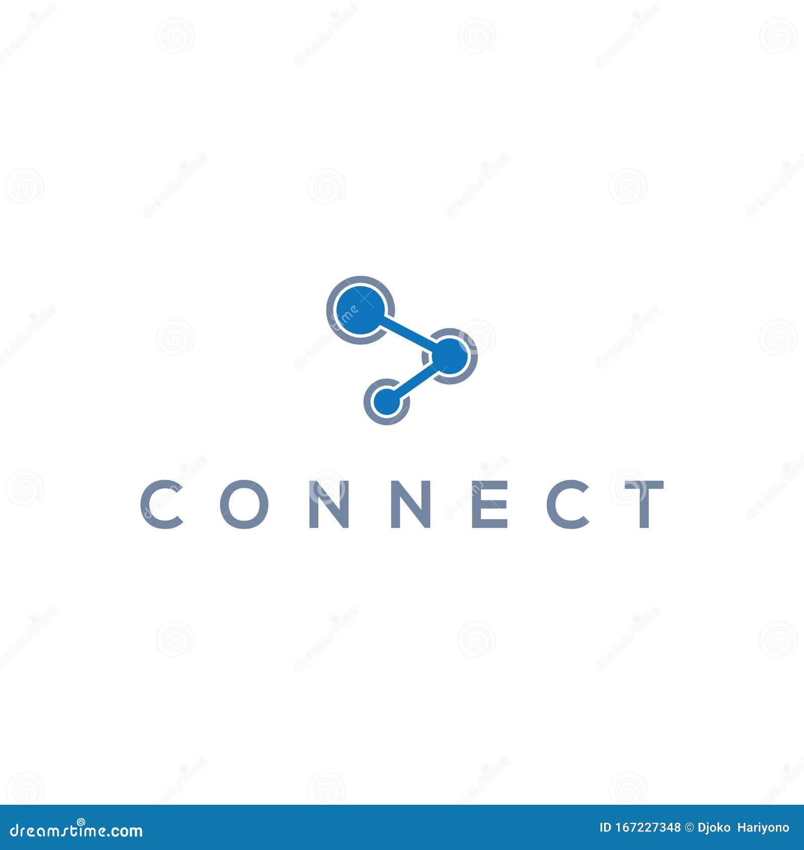 Connections Vector Icon. Flat Blue and Grey Symbol is Isolated on a ...