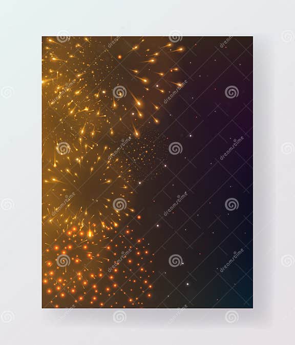 Colorful Fireworks Party Celebrations Flyer Design Stock Vector ...