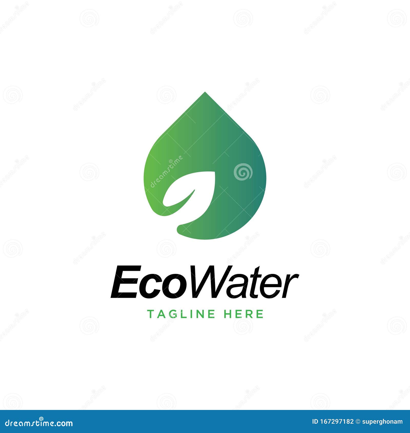 Eco Water Logo Design Vector Template.water Drop with Leaf Symbol Stock ...