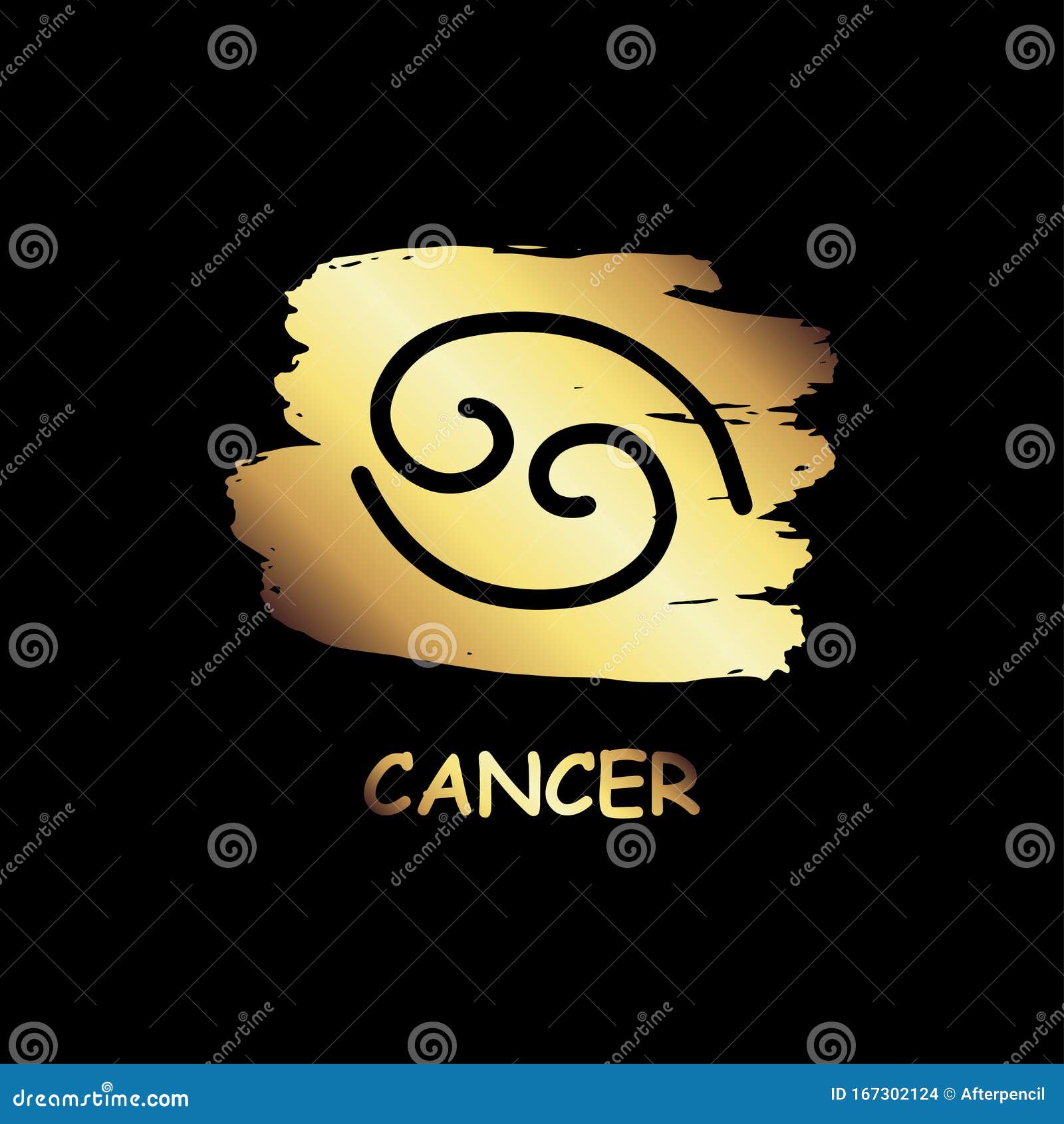 Cancer Zodiac Gold Icon , Zodiac Sign Stock Illustration - Illustration ...