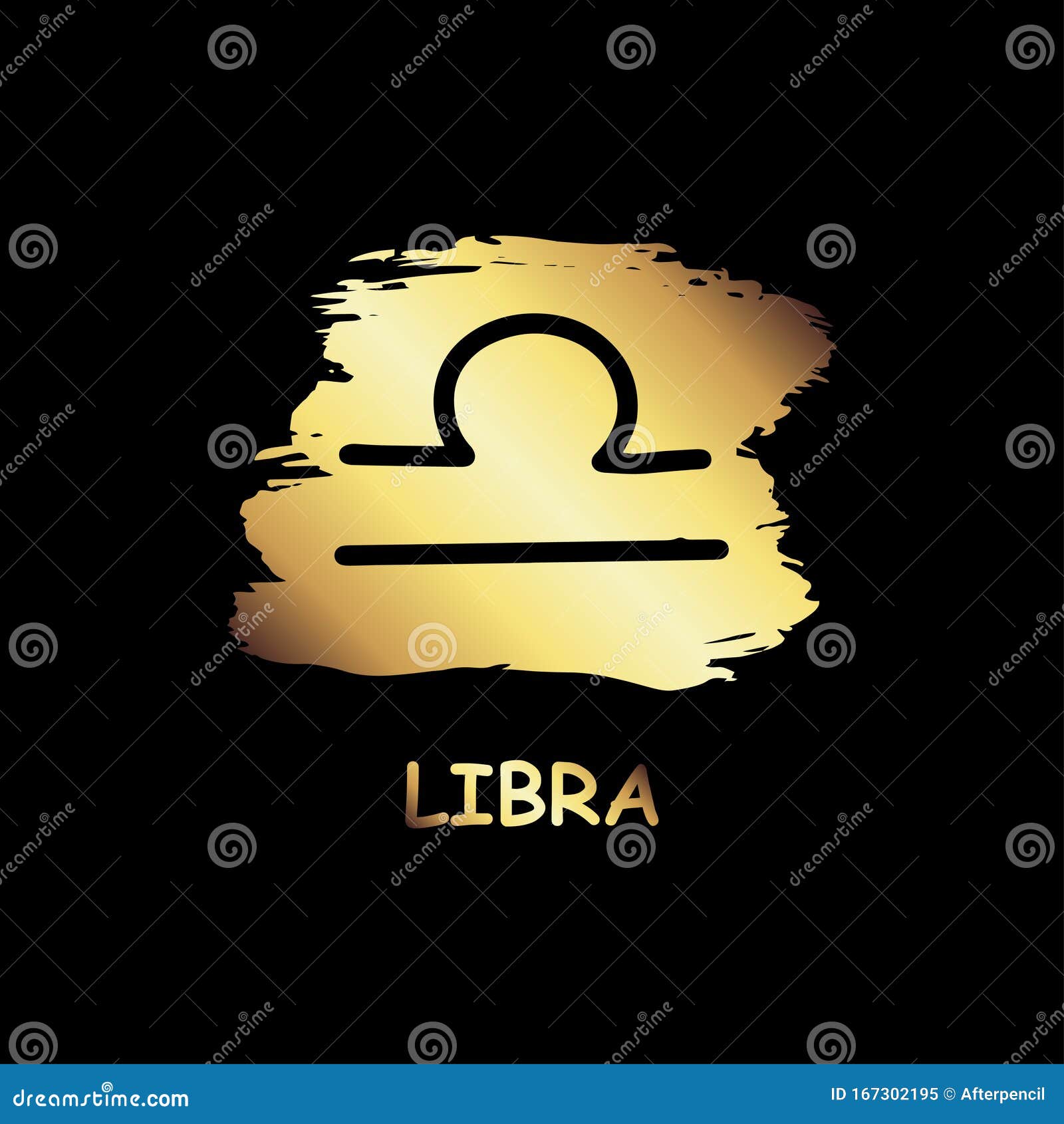 Libra Zodiac Gold Icon , Zodiac Sign Stock Illustration - Illustration ...
