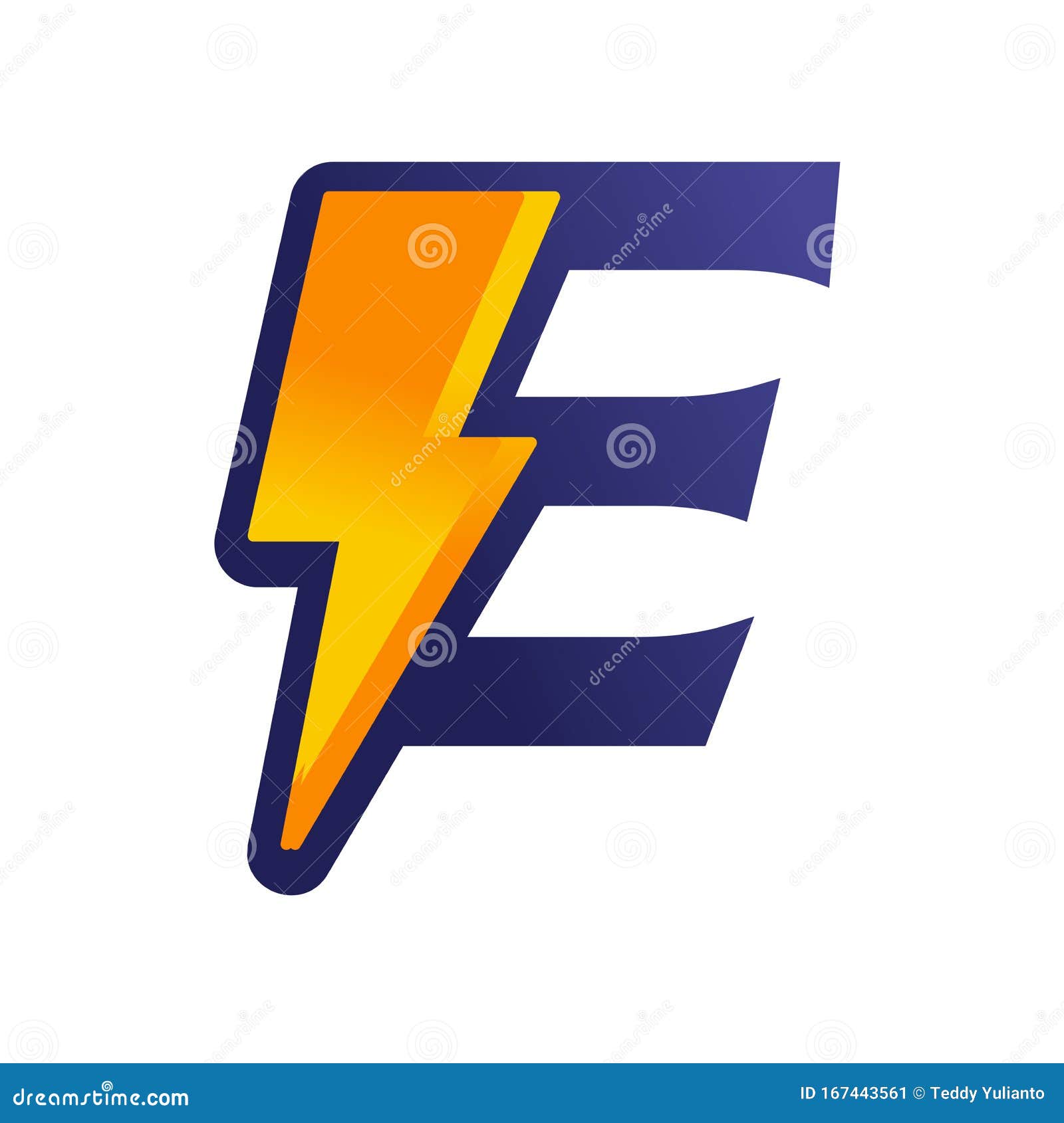 Strong logo design E flash stock vector. Illustration of corporate ...