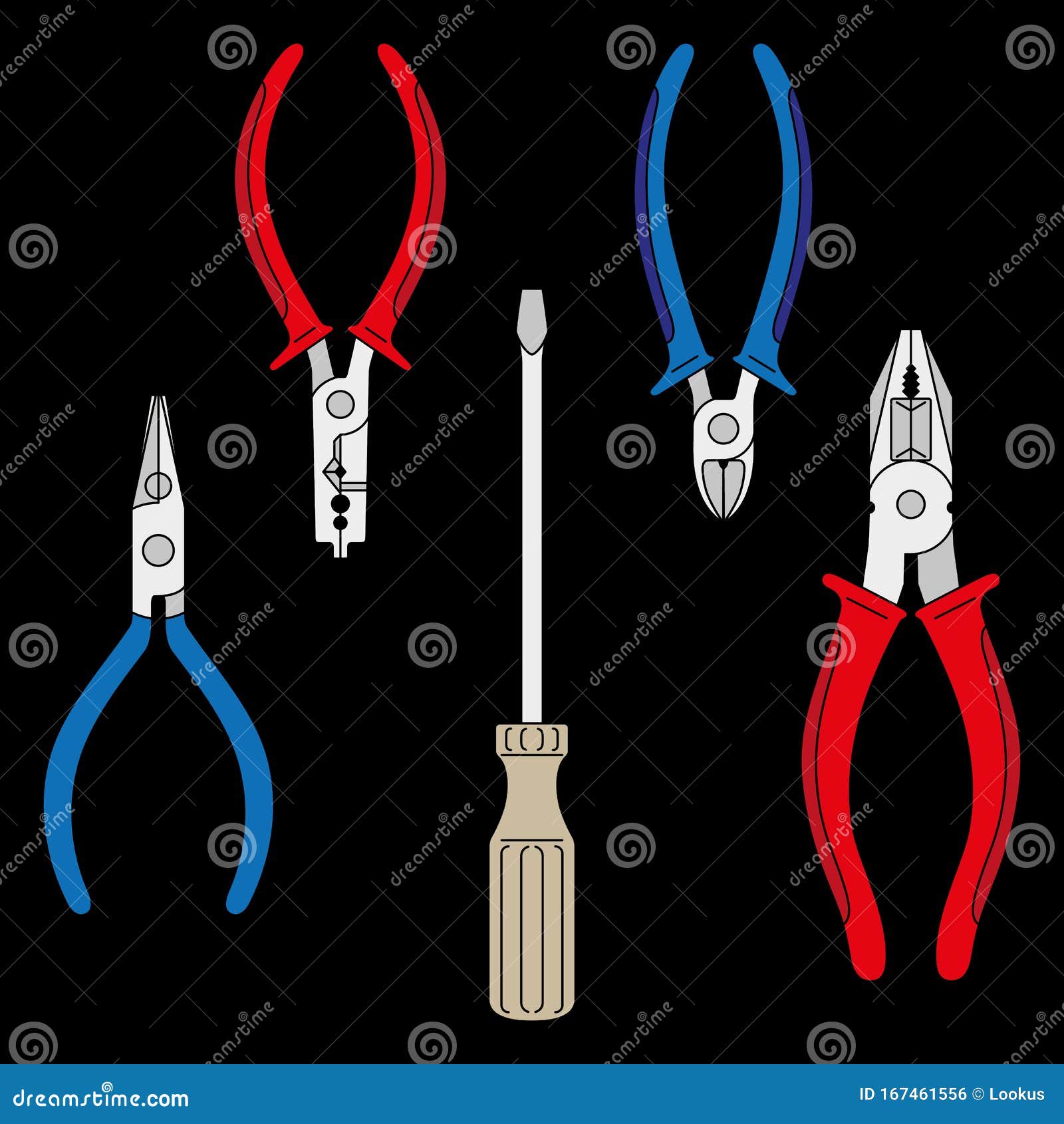 Vector tools stock vector. Illustration of instrument - 167461556