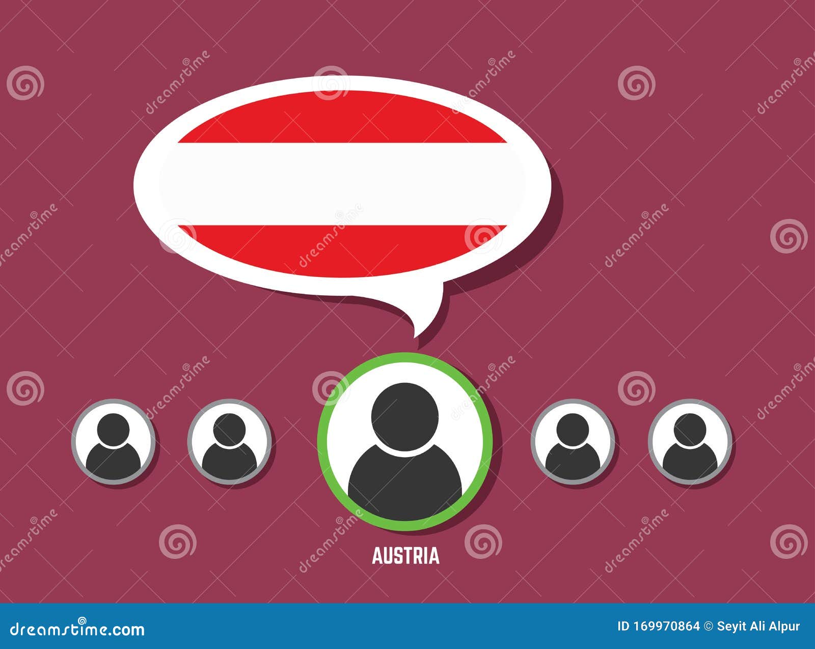 Austria Flag and Language Training Stock Illustration - Illustration of ...