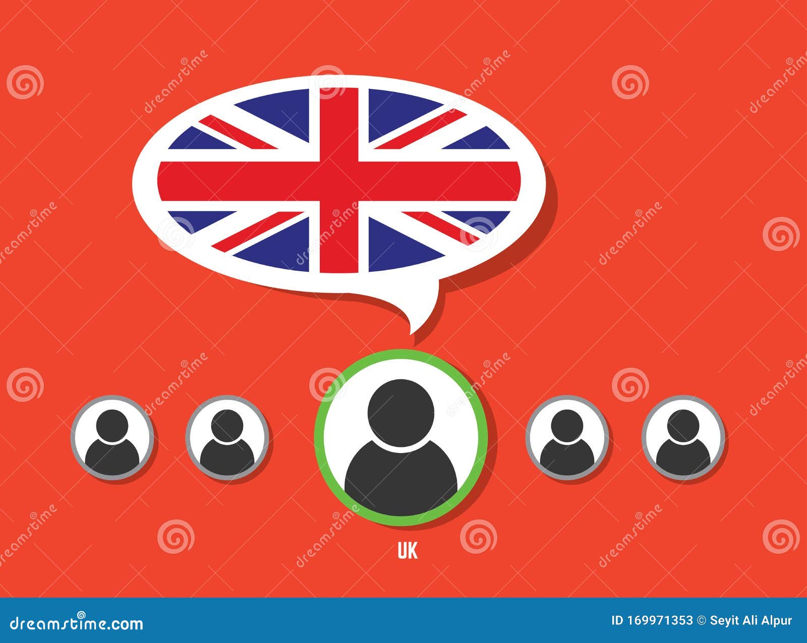 English Flag and Language Education Stock Illustration - Illustration ...