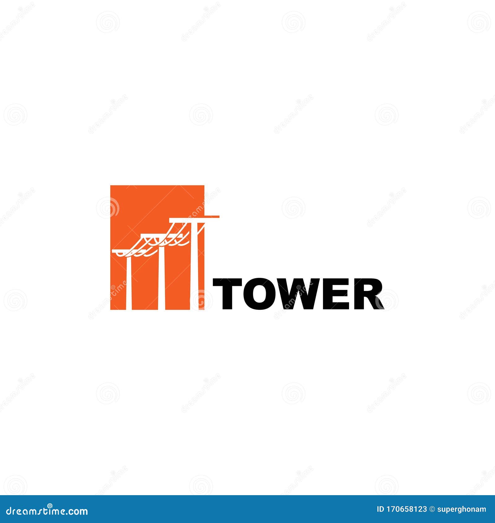 Electric Tower Symbol Logo Design Template. Stock Vector - Illustration ...