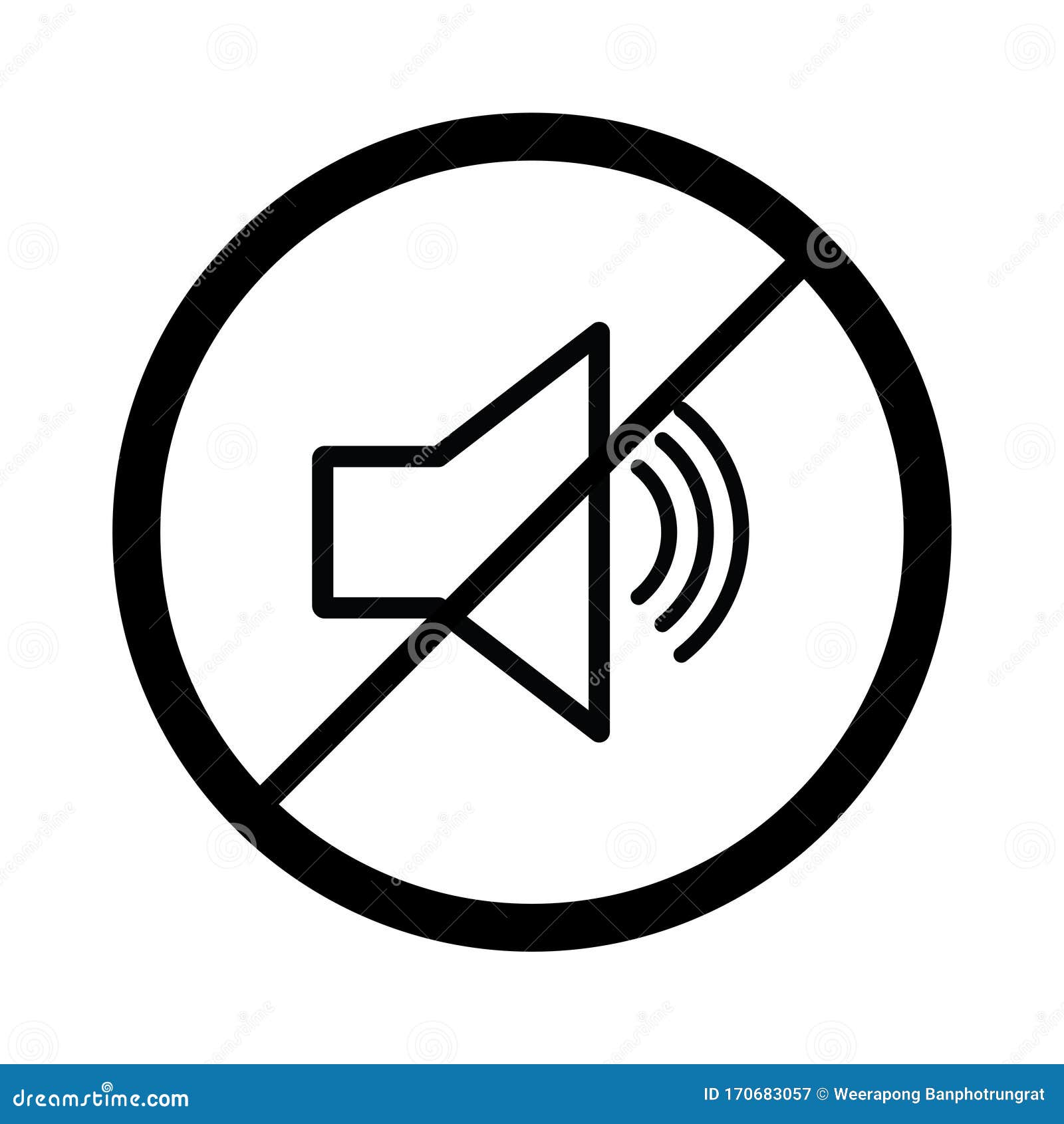 Speaker and Mute Sound Icon Stock Vector - Illustration of print ...