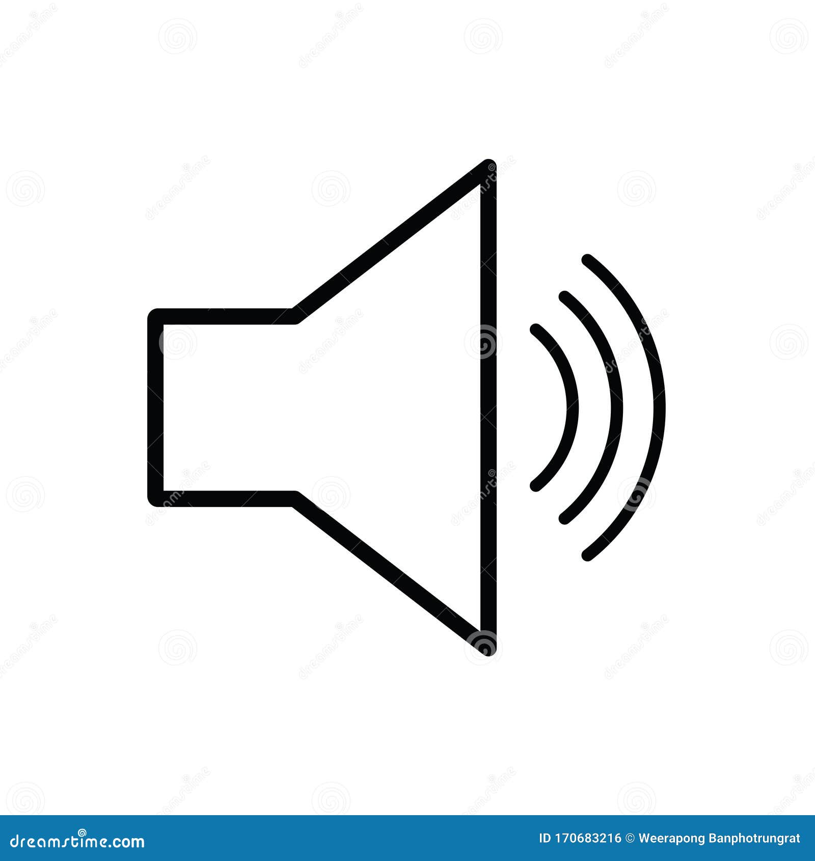 Speaker and Noisy Sound Icon Stock Vector - Illustration of noisy ...
