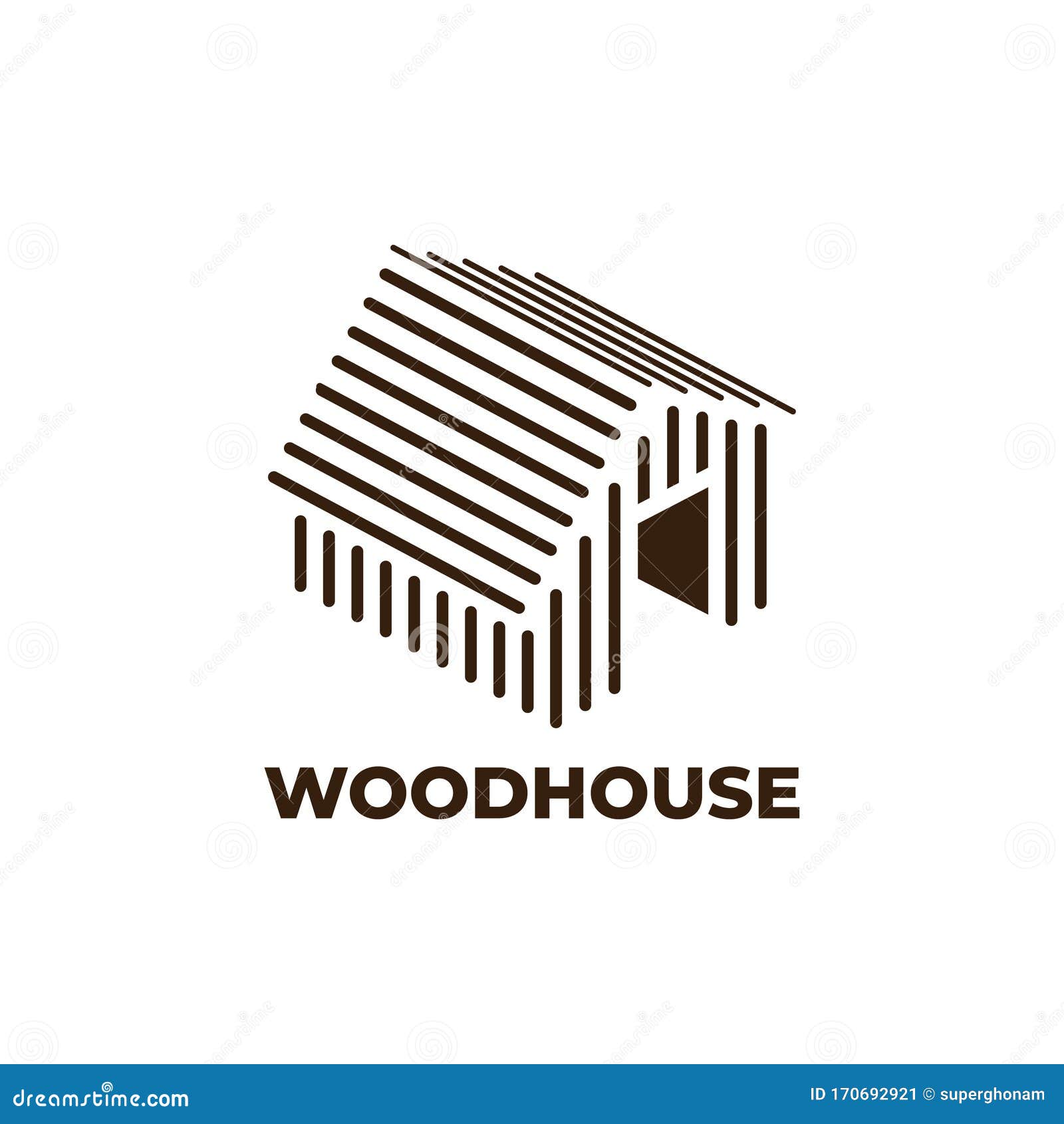 Wood House Logo Design Vector Template Stock Vector - Illustration of ...