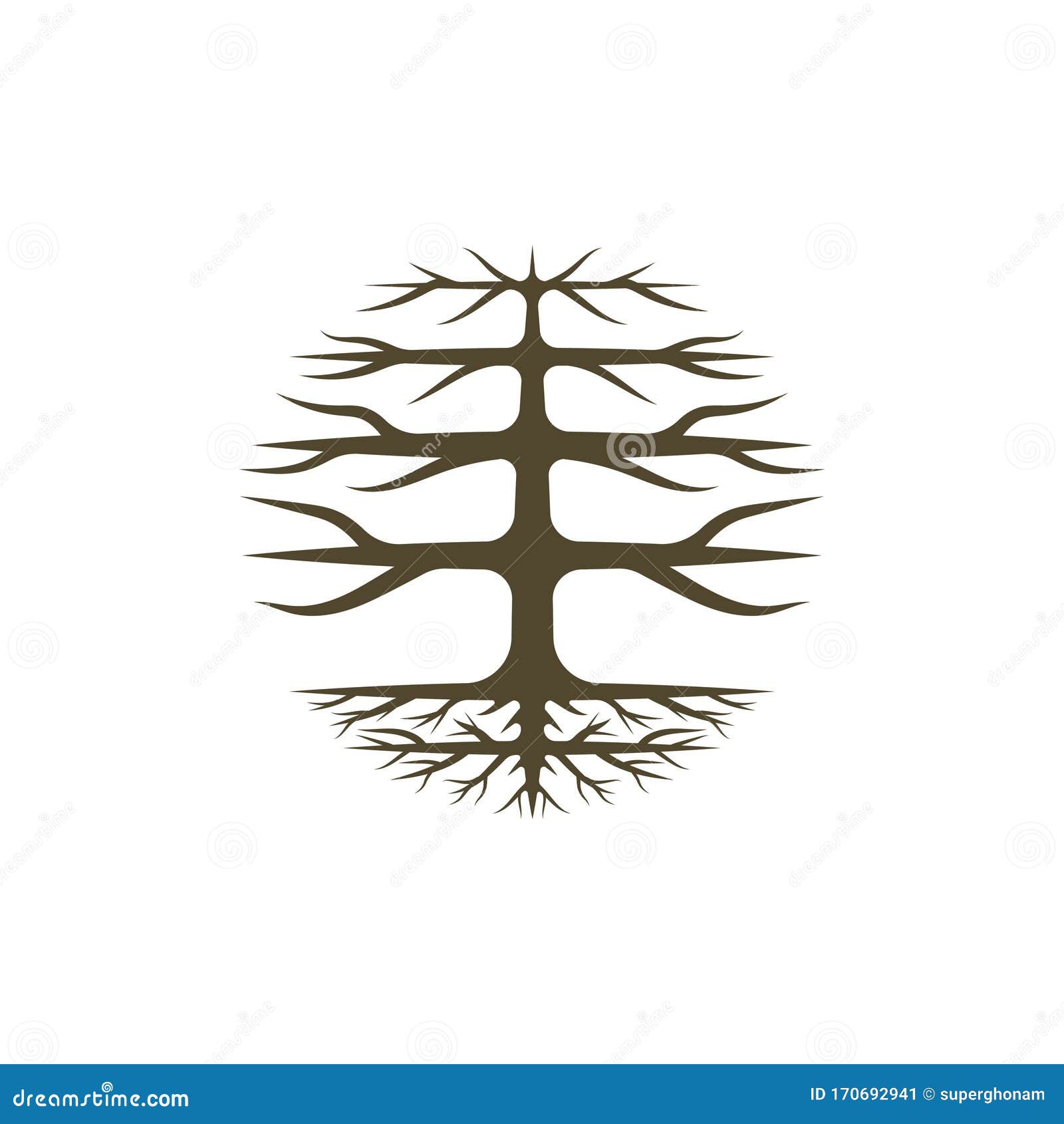 Death Tree Logo Design Illustration Stock Vector - Illustration of ...