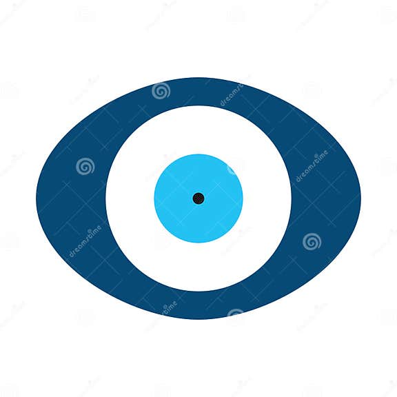 Blue Evil Eye Vector in Oval Shape Stock Vector - Illustration of ...