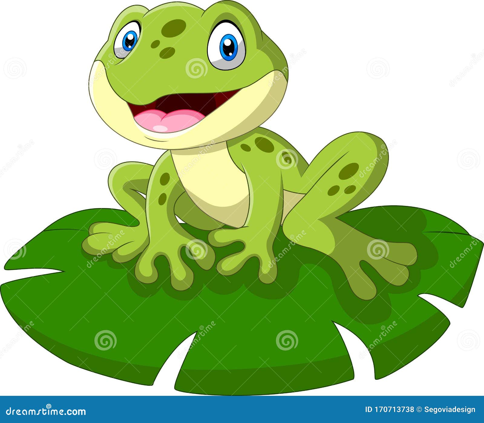 A Cute Cartoon Frog Sitting Stock Vector - Illustration of adorable ...