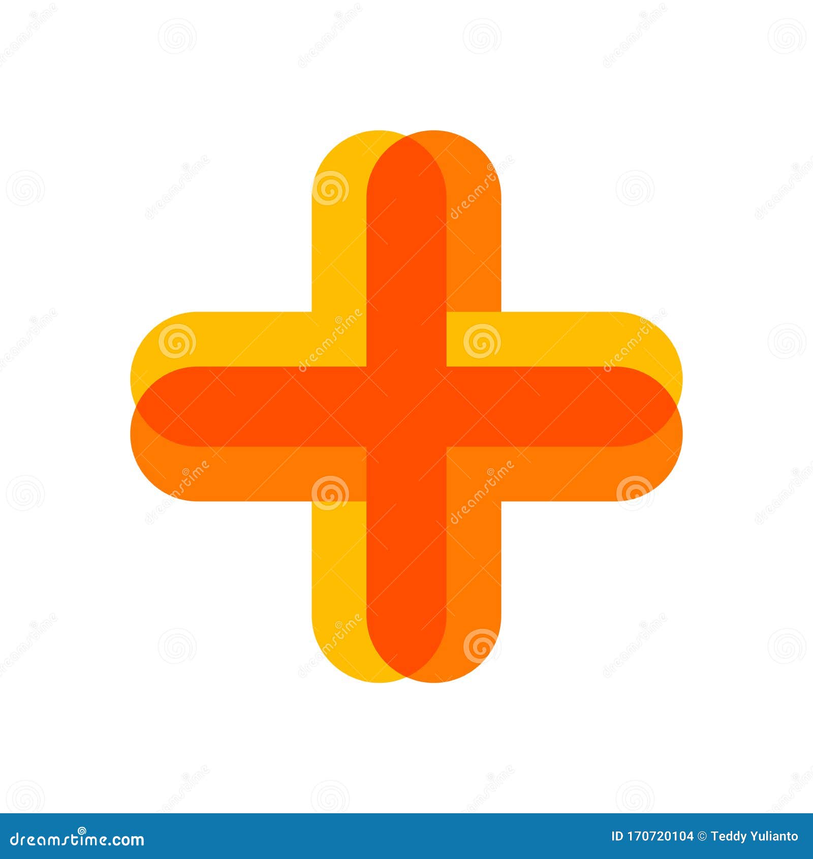 Hospital orange cross logo stock vector. Illustration of circle - 170720104