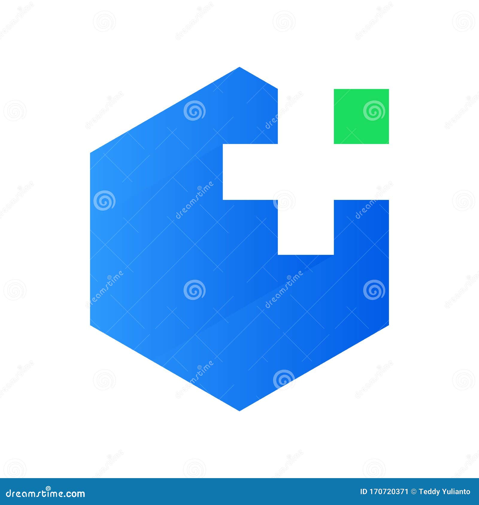 Hexagon cross logo stock vector. Illustration of creative - 170720371