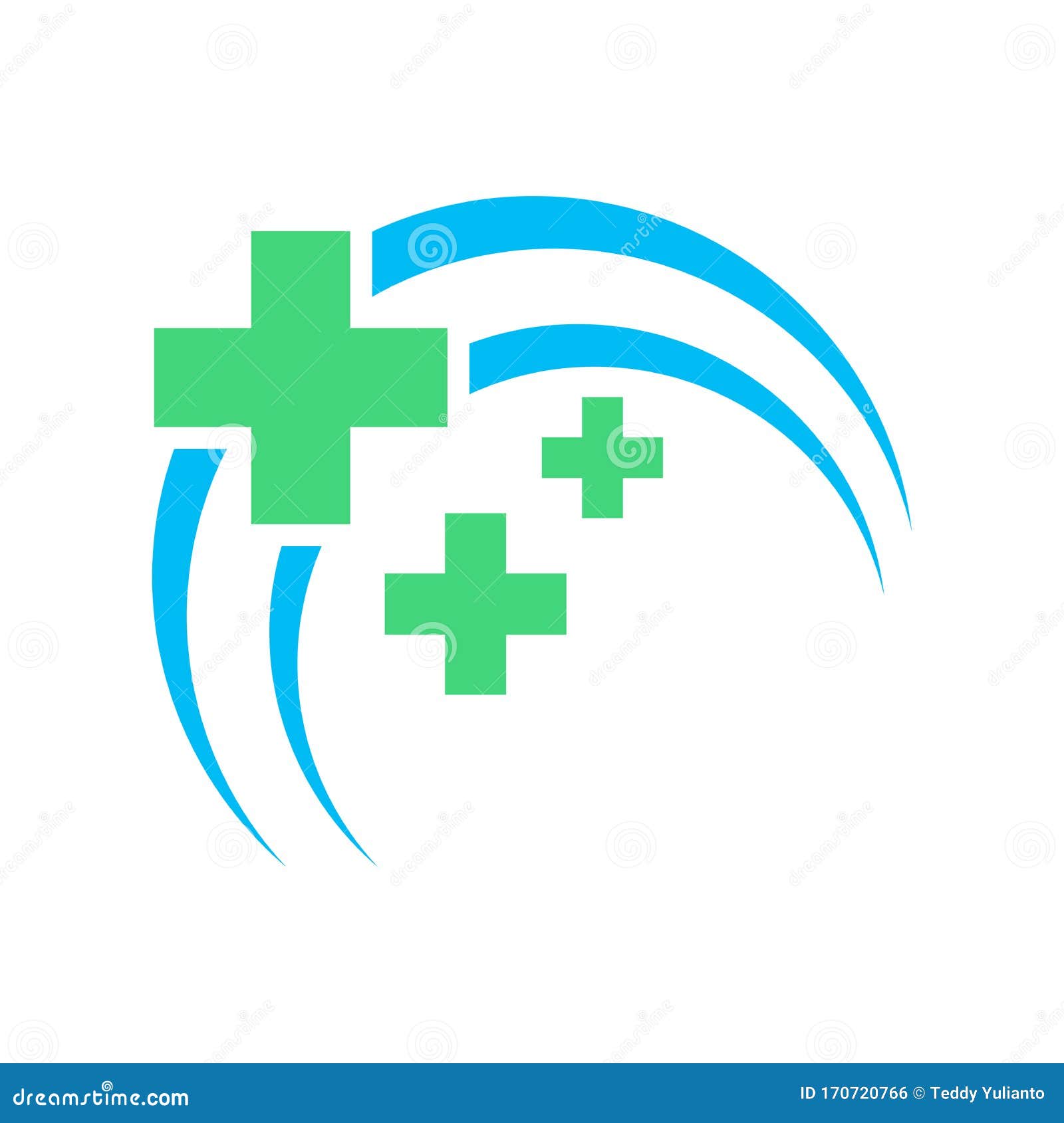 Circle cross hospital logo stock vector. Illustration of application ...