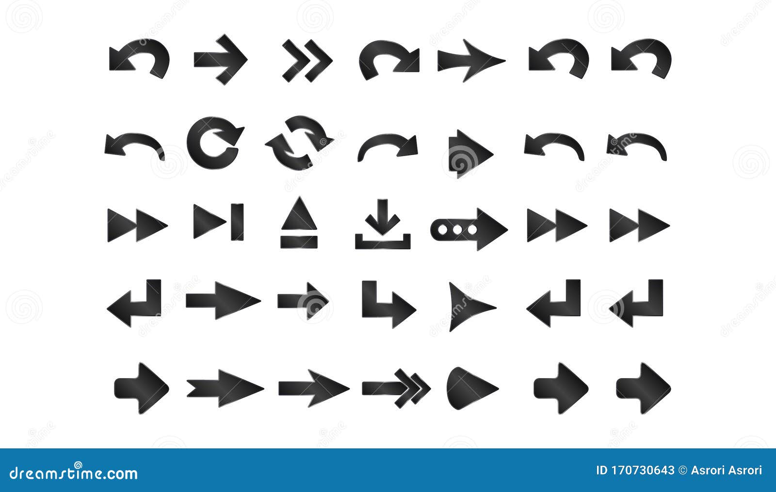 Arrow shapes Vector. stock vector. Illustration of element - 170730643